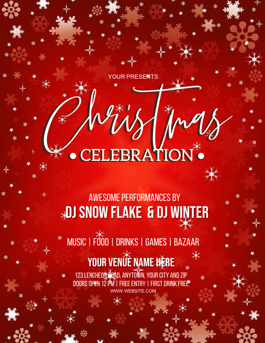 Copy of CHRISTMAS PARTY EVENT Design Template | PosterMyWall