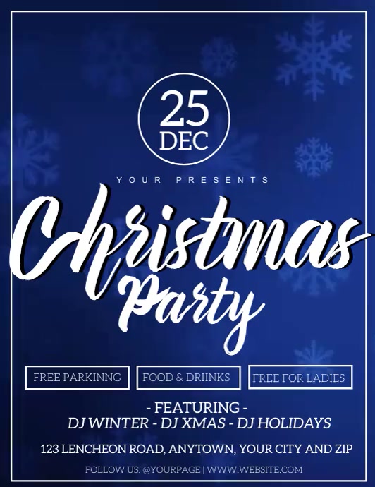 Copy of CHRISTMAS PARTY EVENT Design Template | PosterMyWall