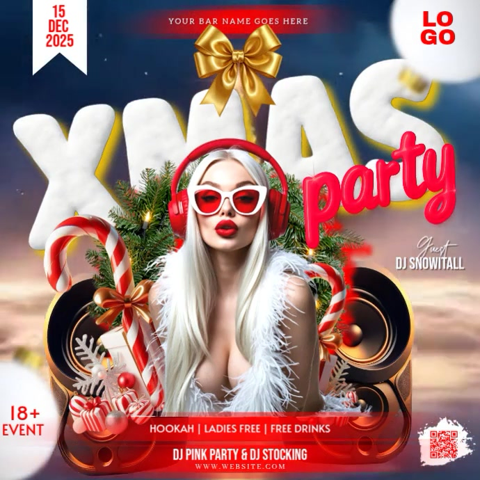 christmas party event design template | PosterMyWall