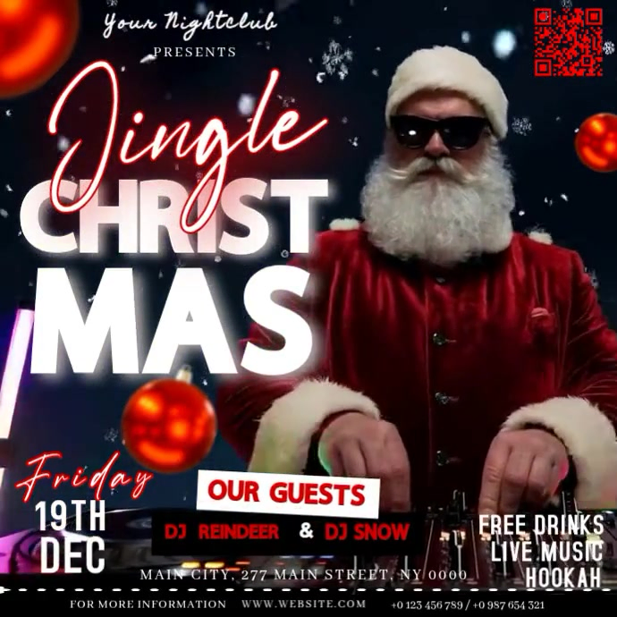 christmas party event design template | PosterMyWall