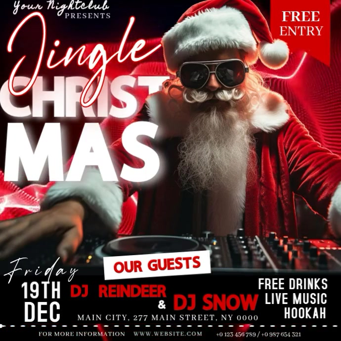 christmas party event design template | PosterMyWall