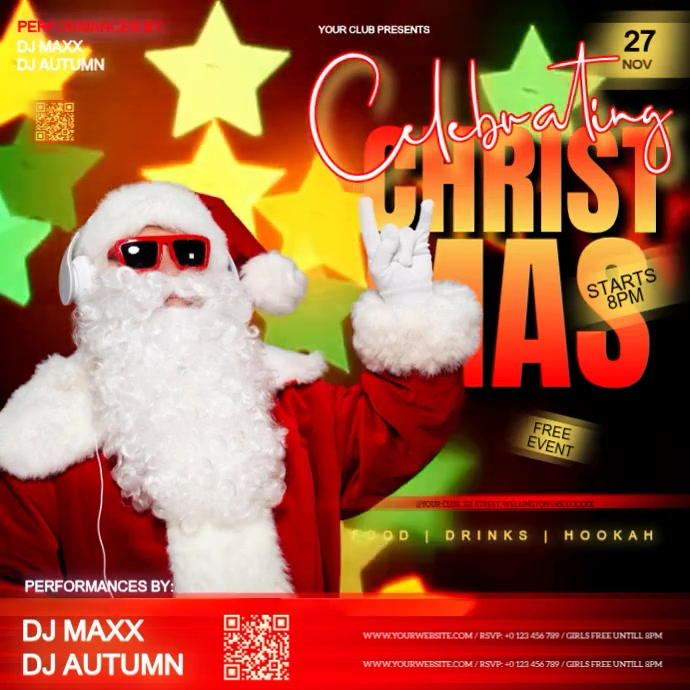 Christmas party event design template | PosterMyWall