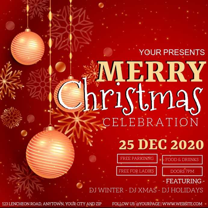 Copy of CHRISTMAS PARTY EVENT Design Template | PosterMyWall