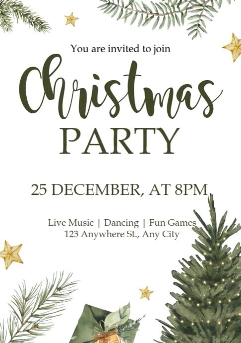 Christmas Party Event Template | PosterMyWall