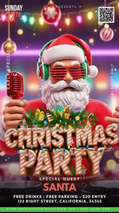Christmas Party Event Template | PosterMyWall