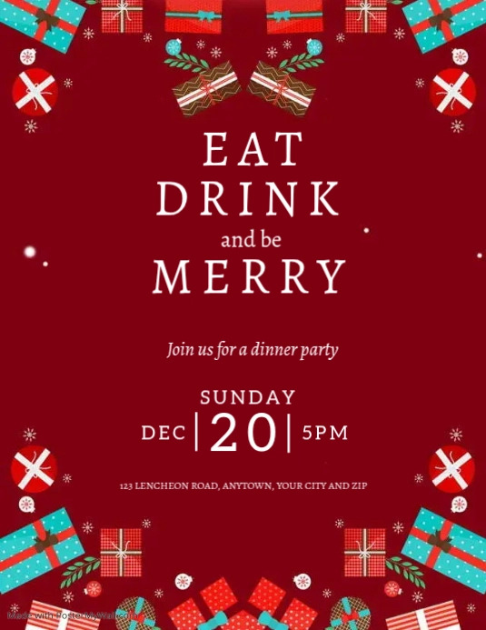 Copy of CHRISTMAS PARTY EVENT Design Template | PosterMyWall