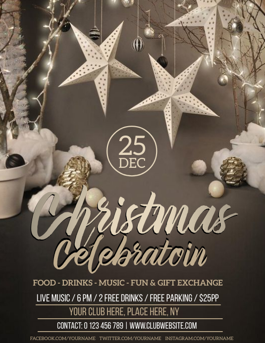 Copy of CHRISTMAS PARTY EVENT Design Template | PosterMyWall