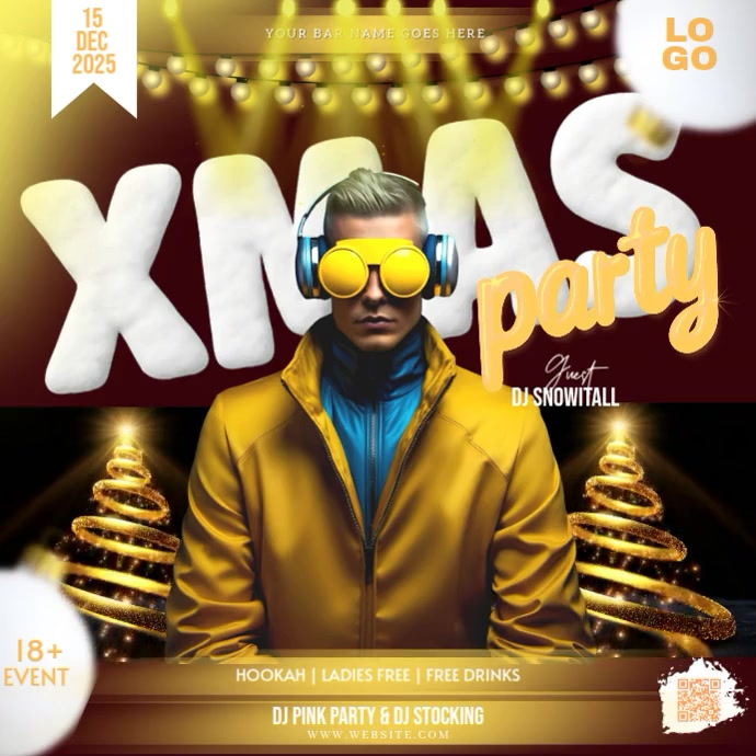 christmas party event design template | PosterMyWall