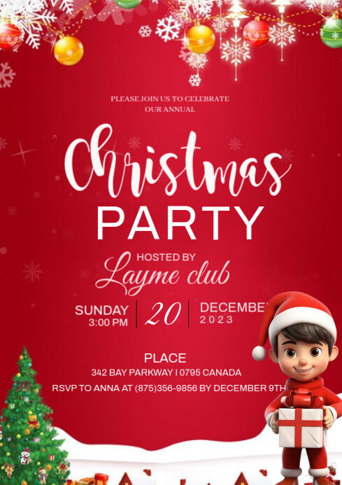 Christmas Party Event Template | PosterMyWall