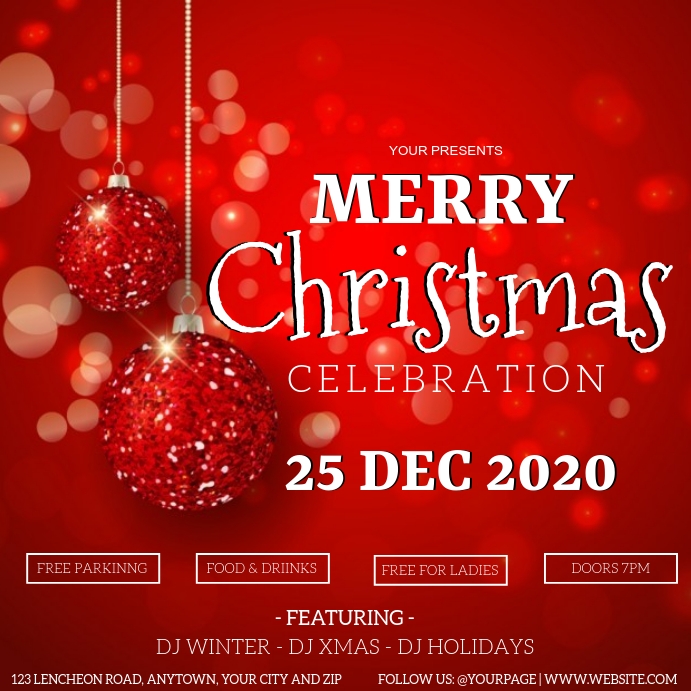CHRISTMAS PARTY EVENT Design Template | PosterMyWall