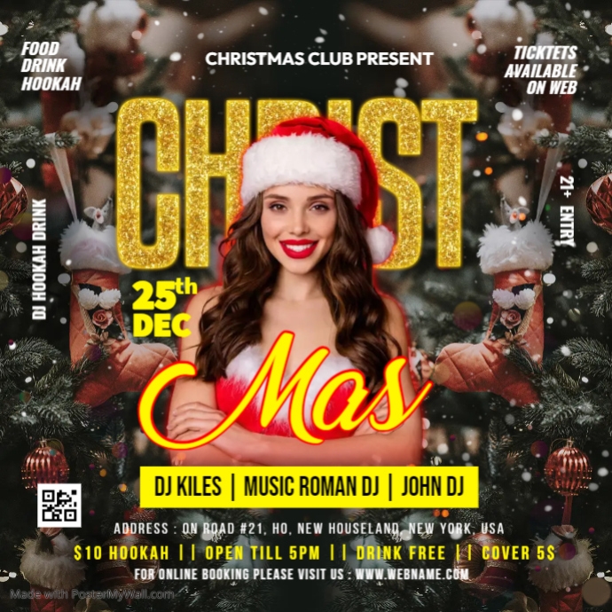 Christmas Party Event Template | PosterMyWall