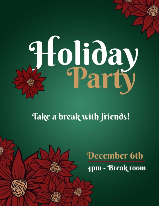 Christmas party event flyer Template | PosterMyWall