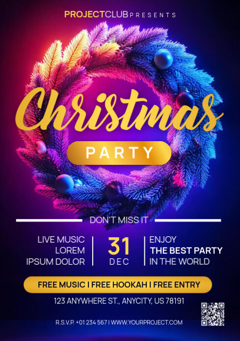 Christmas Party Event Flyer Template | PosterMyWall