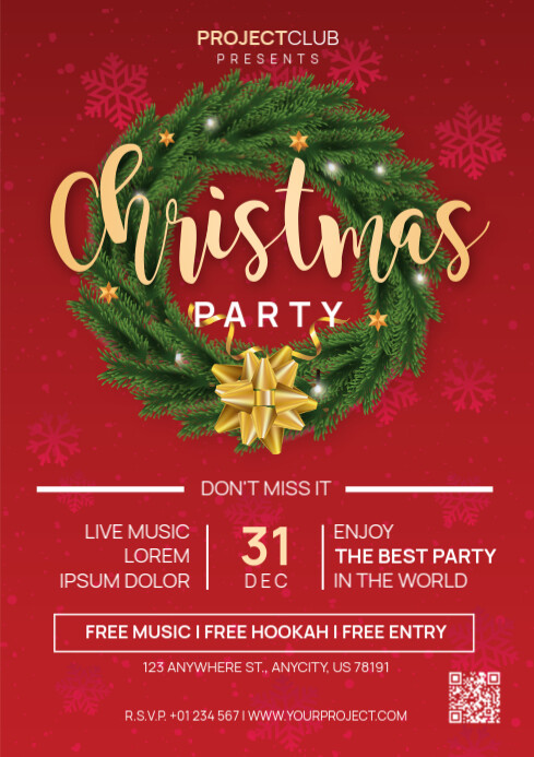 Christmas Party Event Flyer Template | PosterMyWall