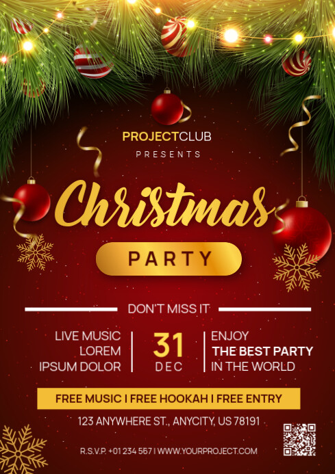 Copy of Christmas Party Event Flyer | PosterMyWall