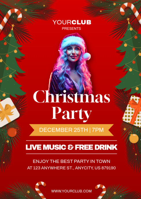 Christmas Party Event Flyer Template | PosterMyWall