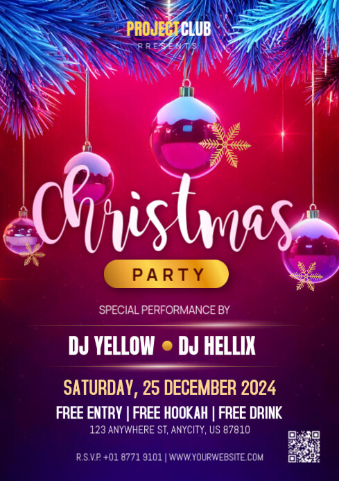 Christmas Party Event Flyer Template | PosterMyWall