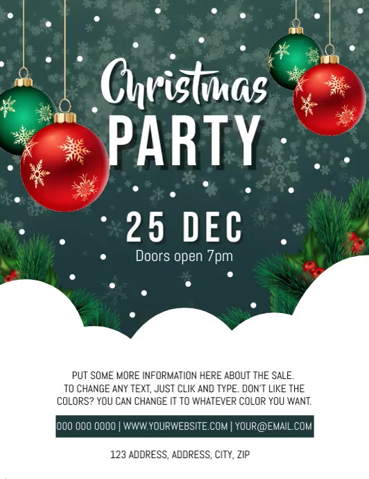 Christmas Party Event Flyer Template | PosterMyWall