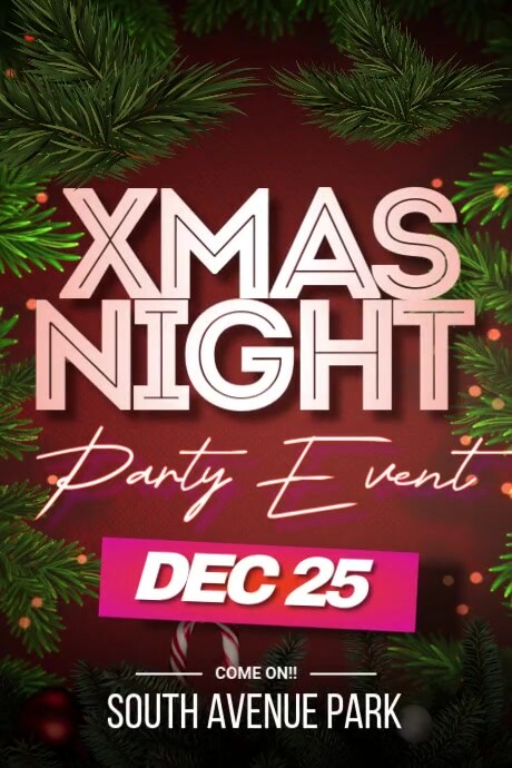 Christmas Party Event Video Template | PosterMyWall