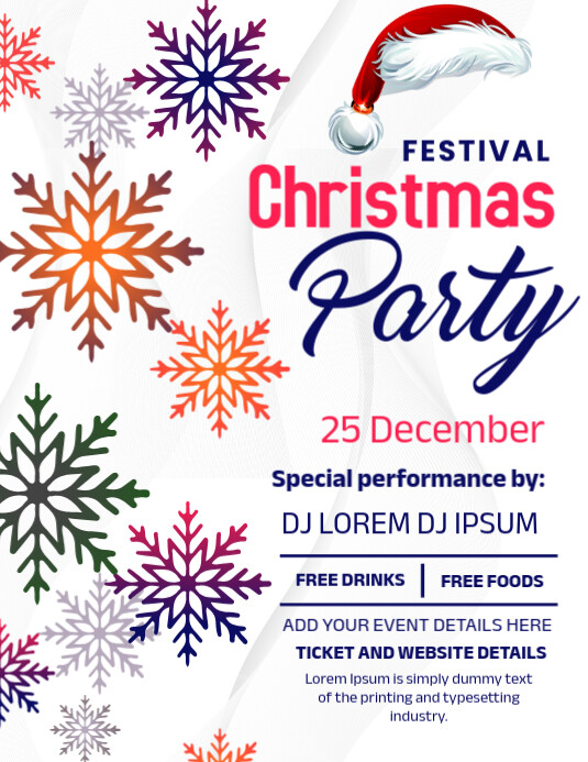 Copy of christmas party festival flyer | PosterMyWall
