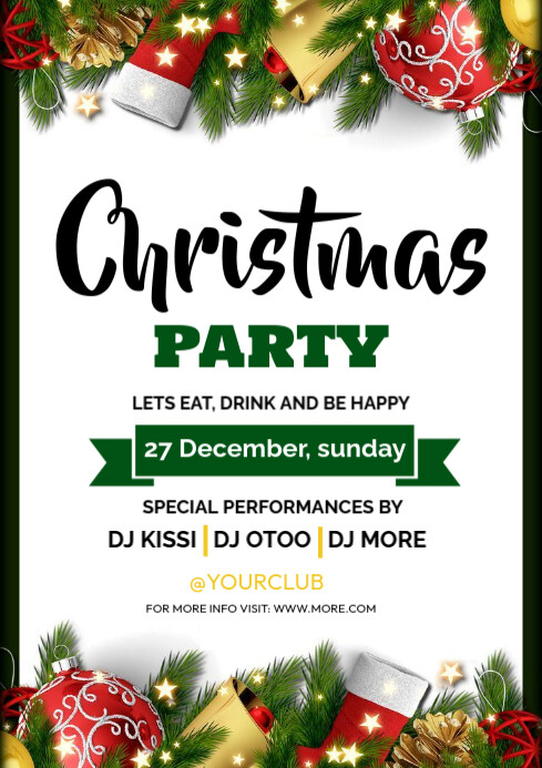 Christmas Party Flyer Template | PosterMyWall