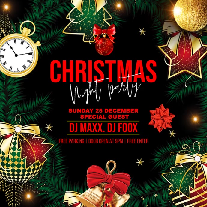 christmas party flyer Template | PosterMyWall
