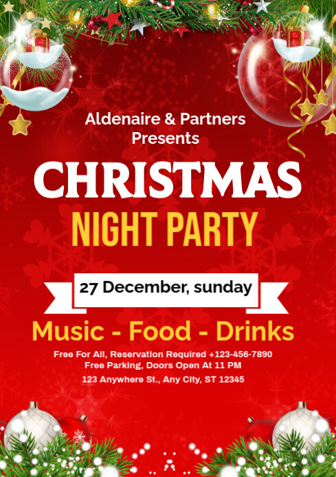 Christmas Party Flyer Template | PosterMyWall