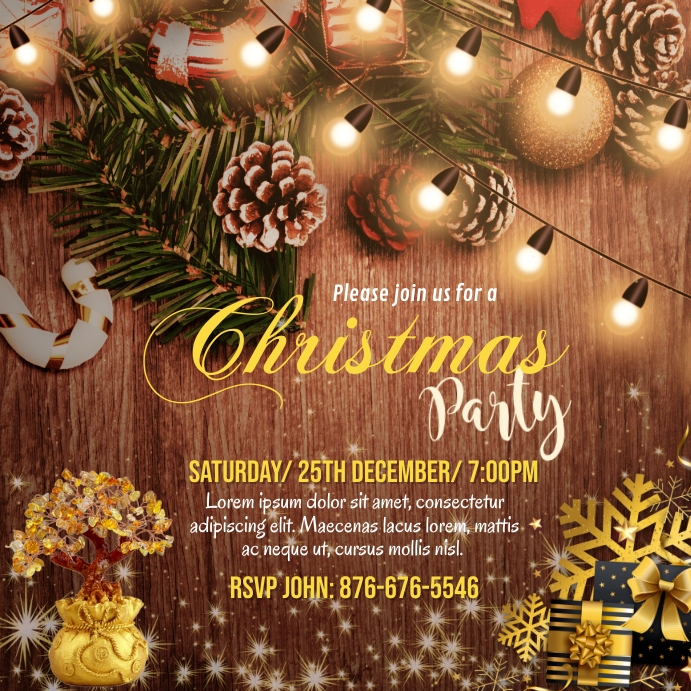 christmas party flyer Template | PosterMyWall