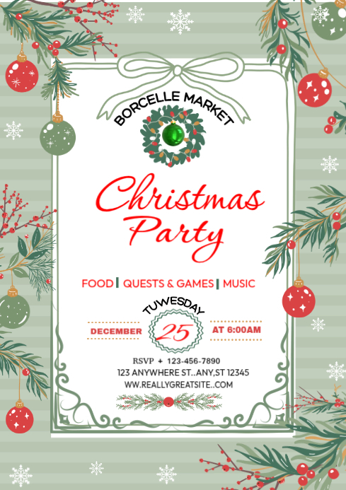 CHRISTMAS PARTY FLYER Template | PosterMyWall