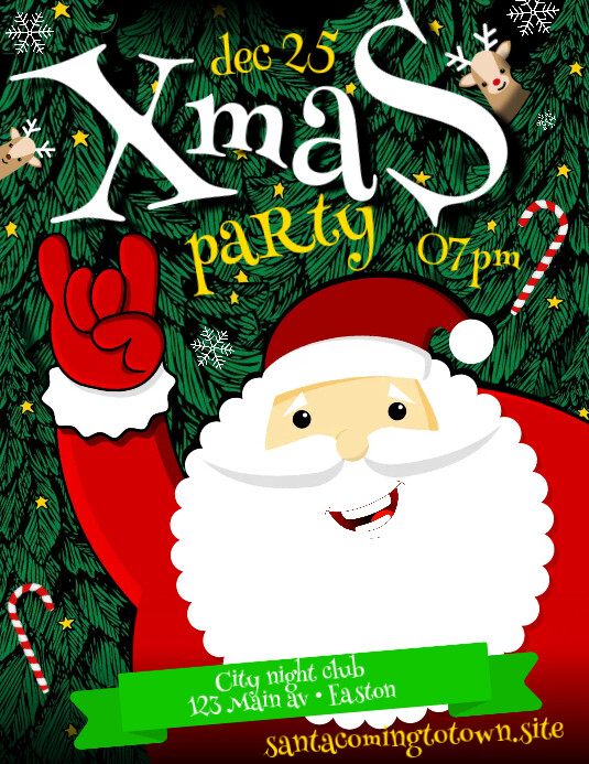 CHRISTMAS PARTY FLYER Template | PosterMyWall