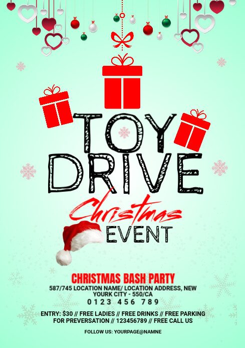 Christmas Party Flyer Template | PosterMyWall