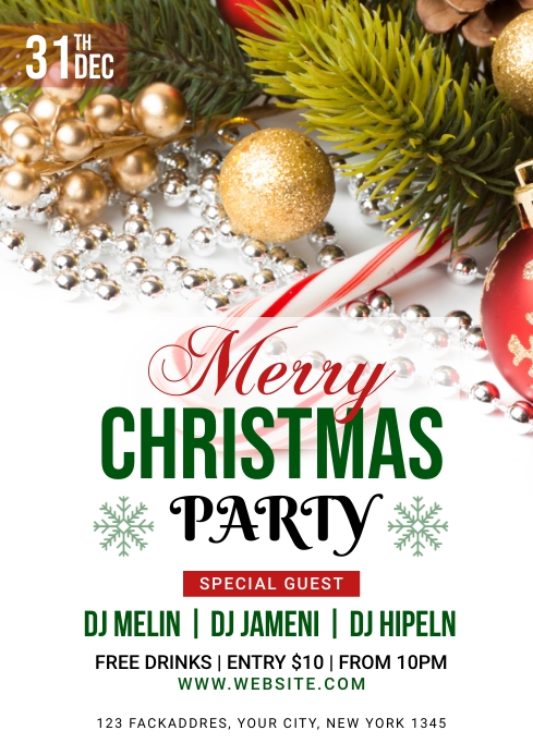 Christmas party Flyer | PosterMyWall