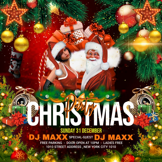 christmas party flyer Template | PosterMyWall
