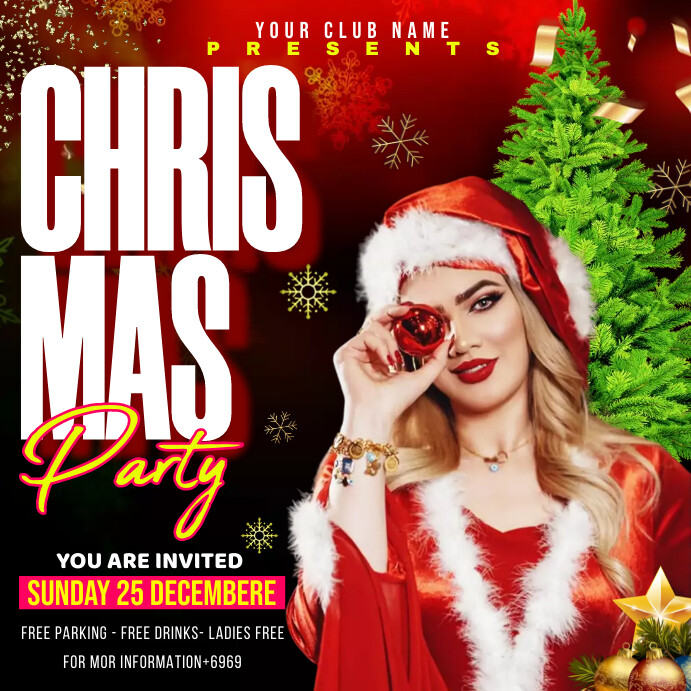 Christmas party flyer Template | PosterMyWall