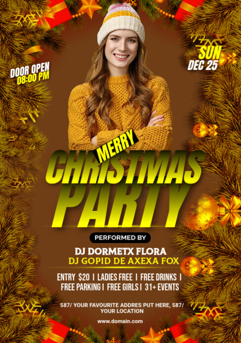 Christmas Party Flyer Template | PosterMyWall