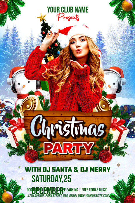 Copy of Christmas party flyer | PosterMyWall