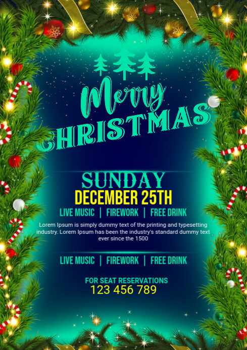 Christmas Party Flyer Template | PosterMyWall
