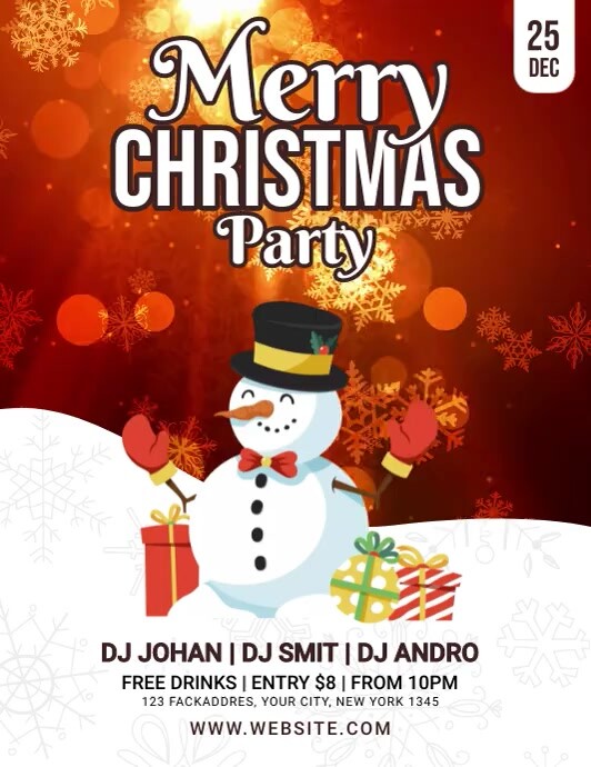 Christmas party Flyer Template | PosterMyWall