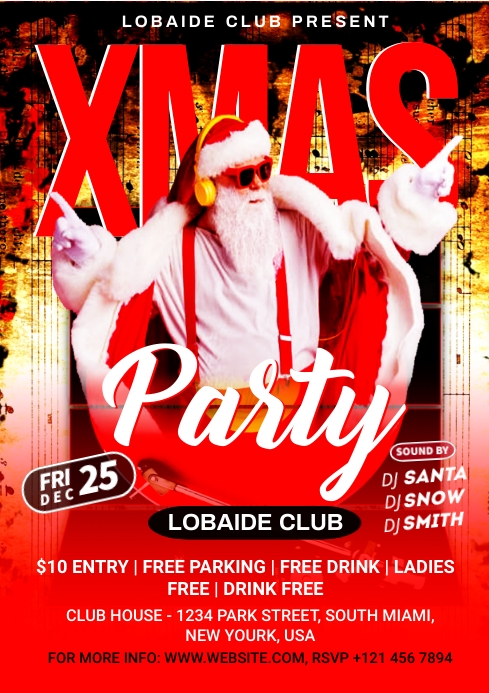 Christmas Party Flyer Template | PosterMyWall