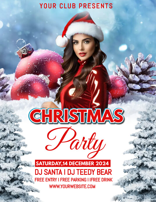 Christmas party flyer Template | PosterMyWall