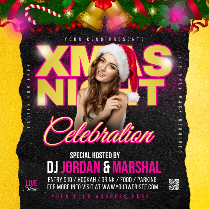 CHRISTMAS PARTY FLYER Template | PosterMyWall