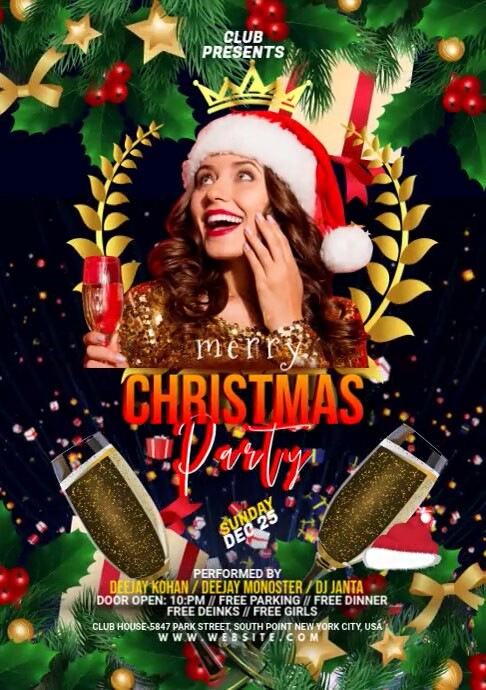 Christmas Party Flyer design Template | PosterMyWall