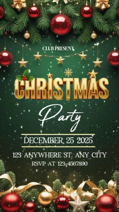 Christmas Party Flyer Invitation Template | PosterMyWall