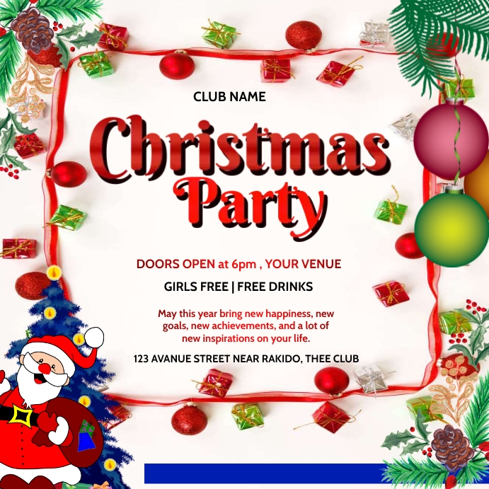 Christmas Party flyer promotion Template | PosterMyWall