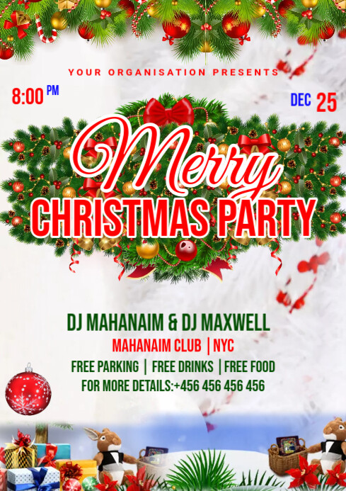 Christmas party flyer template | PosterMyWall