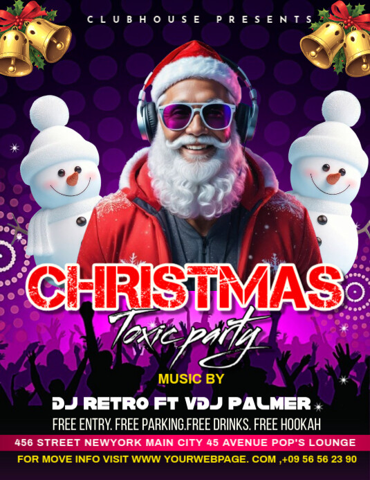 christmas party flyers, christmas Template | PosterMyWall