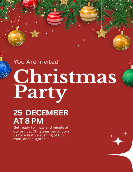 christmas party flyers Template | PosterMyWall