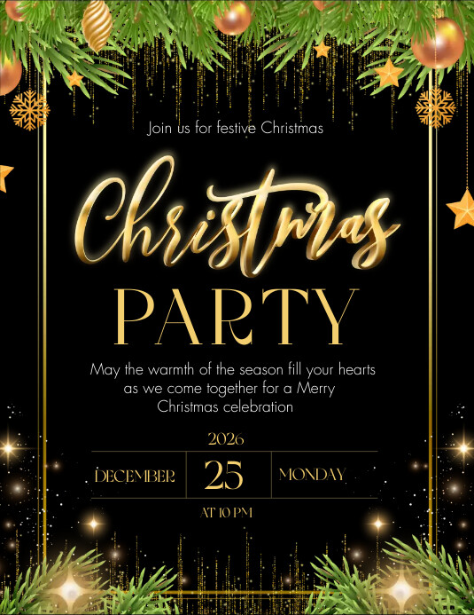 CHRISTMAS PARTY FLYERS Template | PosterMyWall