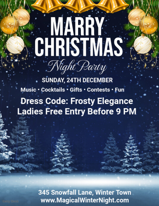 christmas party flyers Template | PosterMyWall