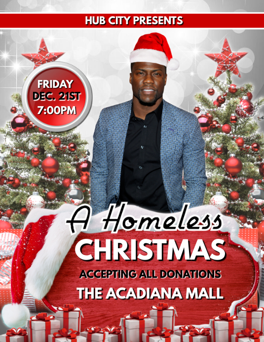 CHRISTMAS PARTY HOMELESS FUNDRAISER FLYER Template | PosterMyWall
